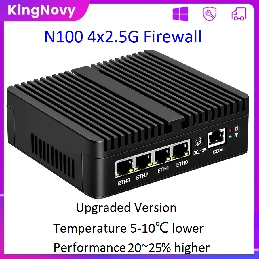 Kingnovy-Intel-12th-Gen-N100-Mini-PC-Fanless-4-LAN-i226-V-2-5G-Mini ...