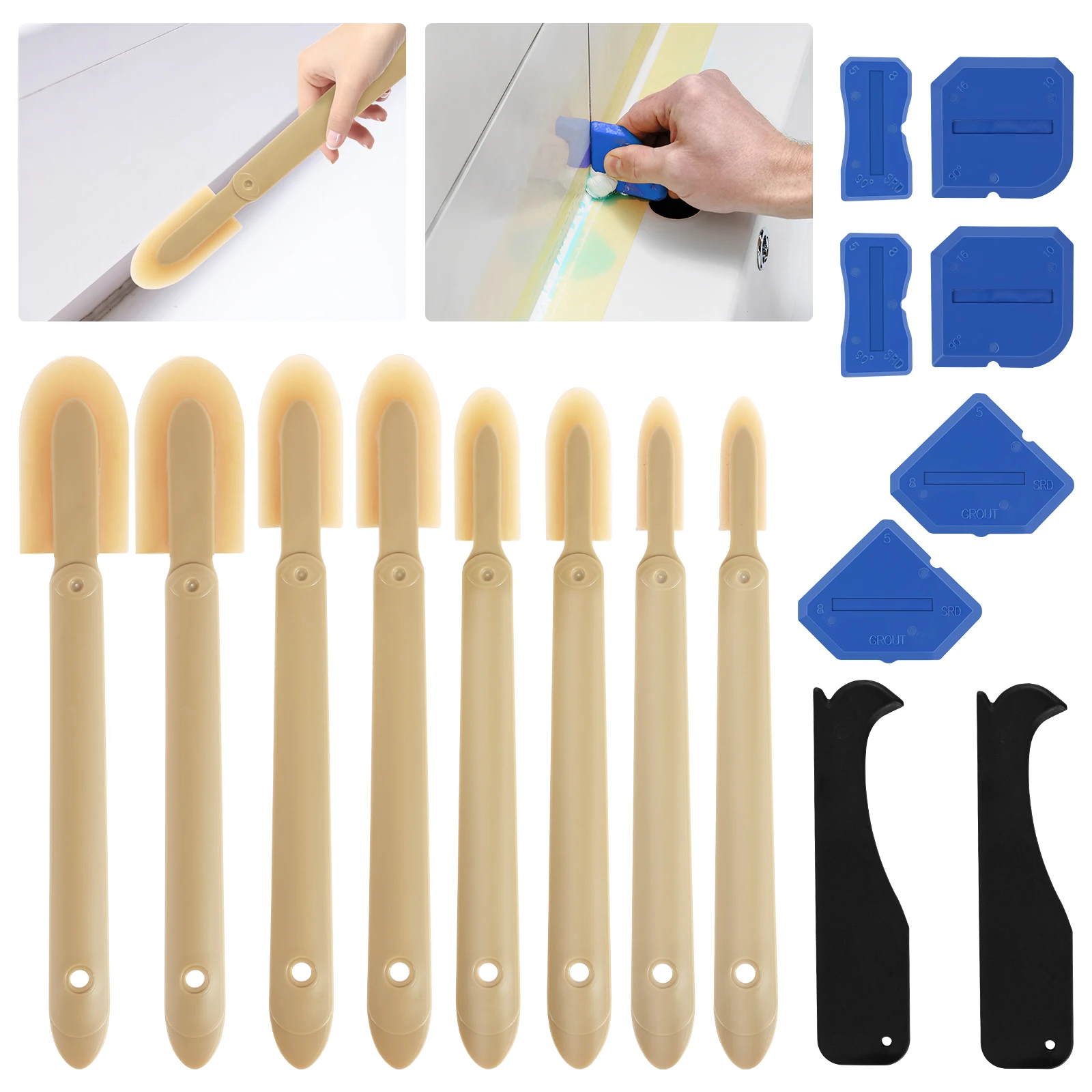 Rubber Caulking Tool Kit Caulk Finishing Tool Multifunctional Grout ...