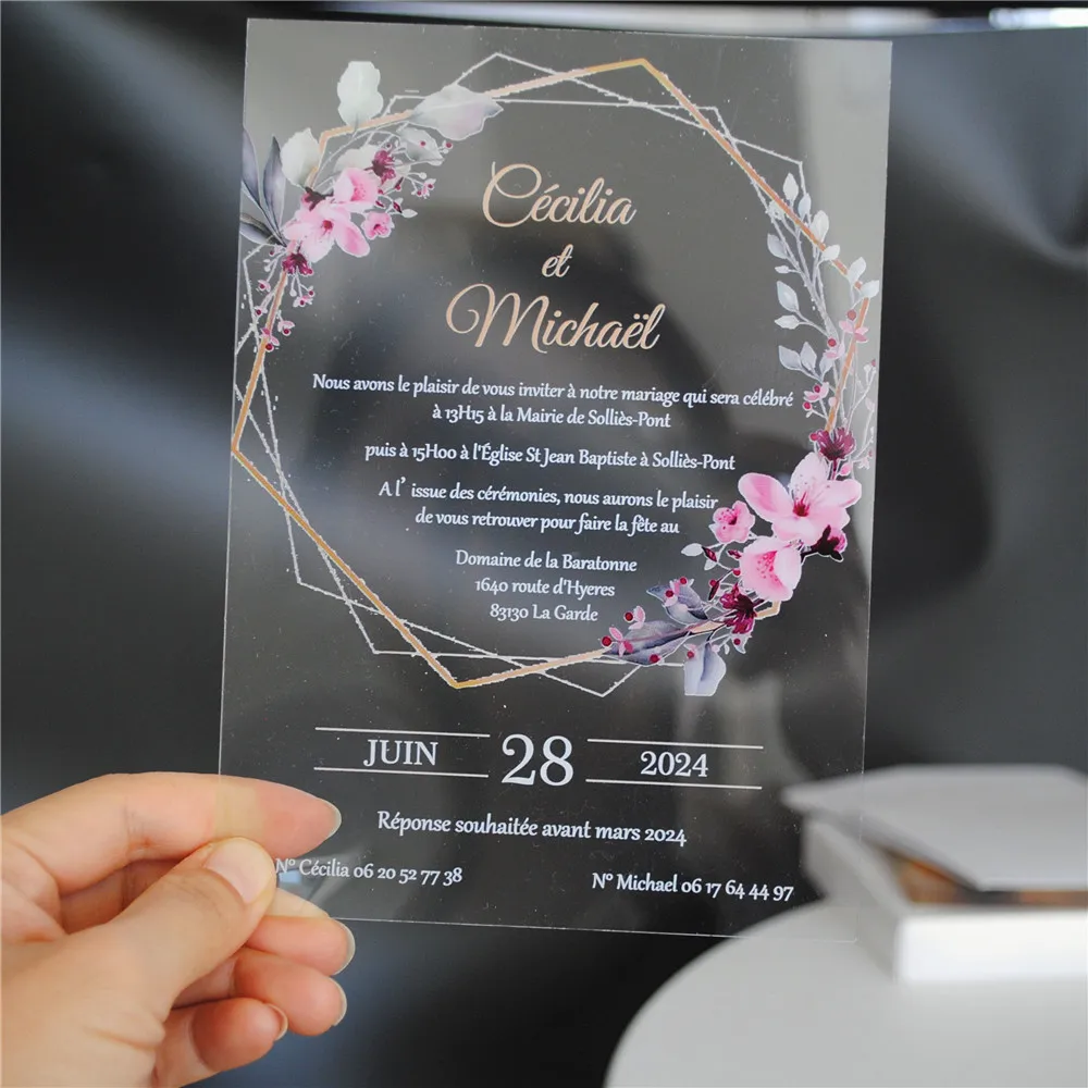 10pcs-Transparent-Personalized-Custom-Printed-PVC-Wedding-Invitation ...