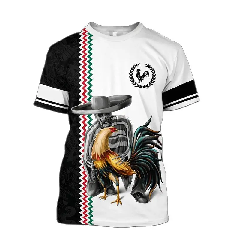 Camiseta-con-estampado-3D-de-gallo-para-hombre-ropa-gr-fica-estereosc ...