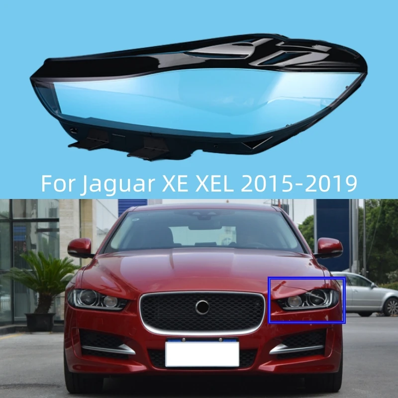 For-Jaguar-XE-XEL-2015-2016-2017-2018-2019-Front-Headlight-Cover-Transparent-Shade-Lampshade ...