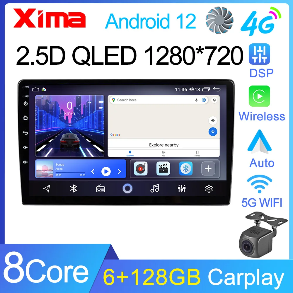 8Core-Qled-Dsp-9-10-Inch-Car-Radio-GPS-2-din-Android-12-Auto-Carplay ...