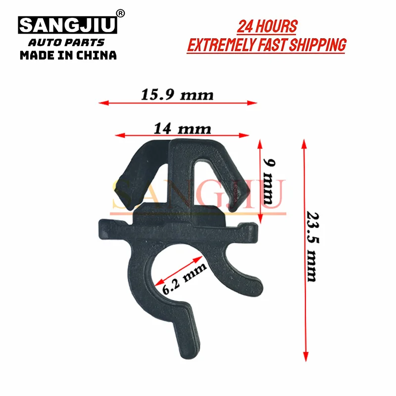 10pcs-Black-Plastic-Bonnet-Stay-Holder-Clips-Clips-to-Hold-Bonnet ...