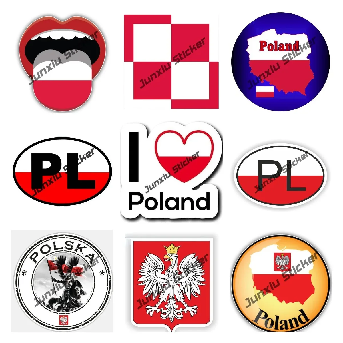 Kreatywny-samoch-d-naklejki-Polska-Polska-odblaskowe-akcesoria ...