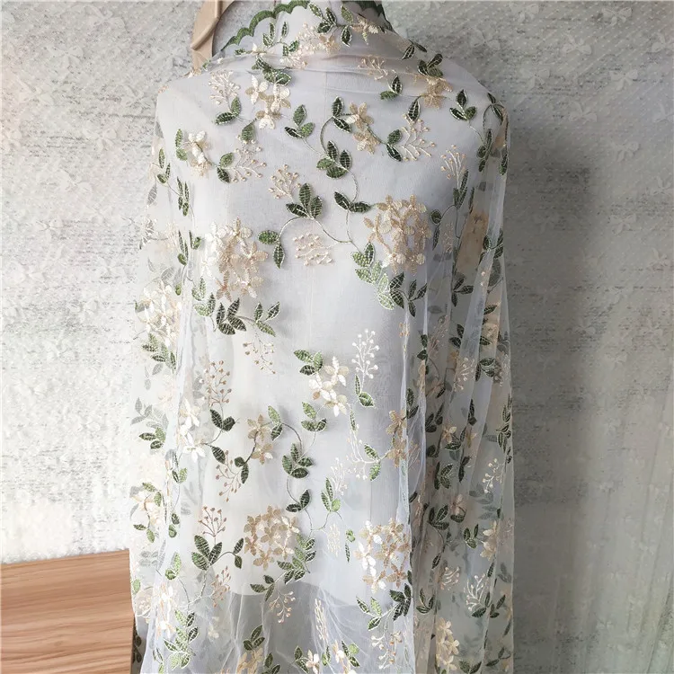 Colored full-width leaf lace fabric Clothing skirt women's clothing ...