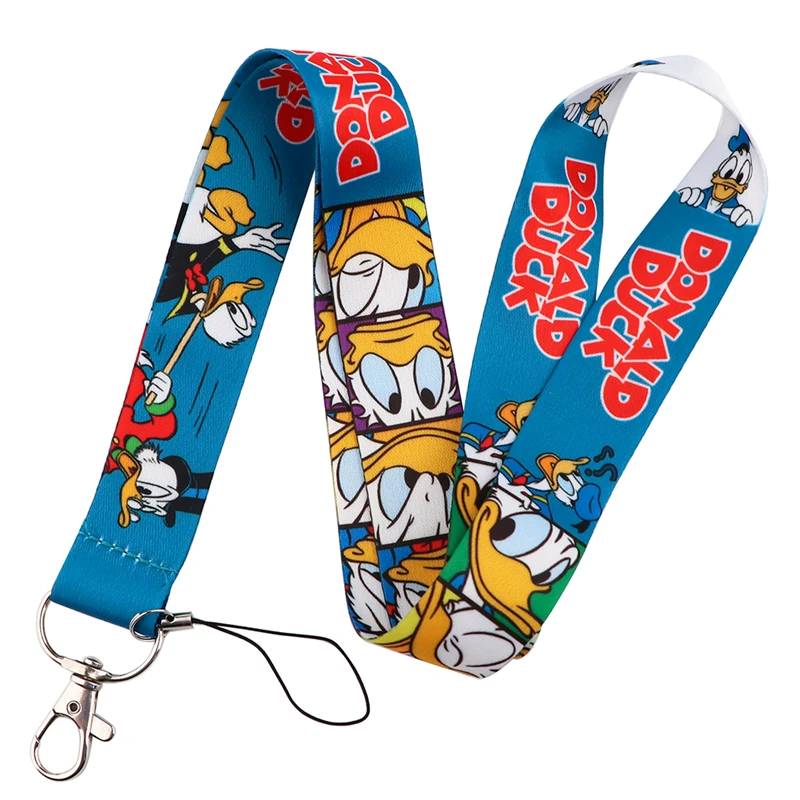 Donald Duck Classical Style Art Key Chain webbings ribbons Neck Strap ...