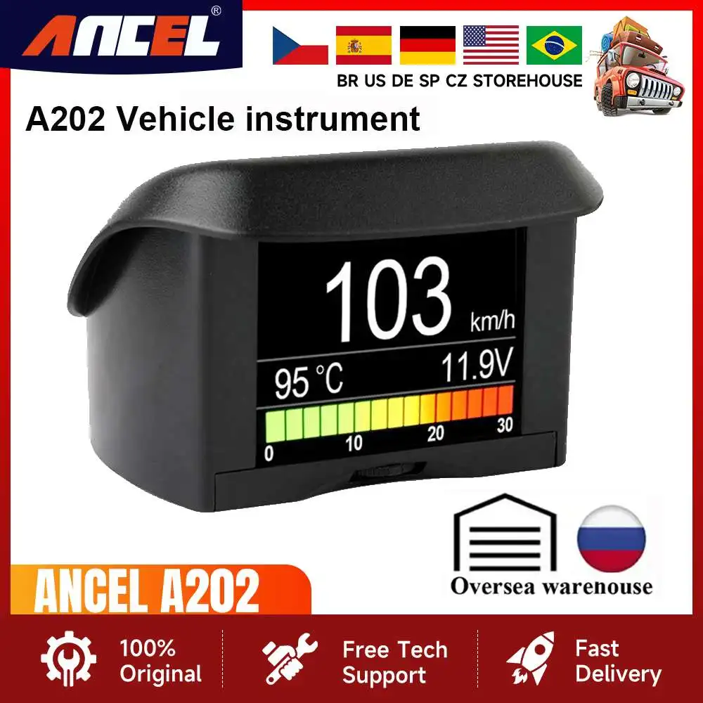 ANCEL-A202-OBD2-Scanner-Automobile-On-board-Computer-Car-Digital-OBD-2-Computer-Display-Speed ...