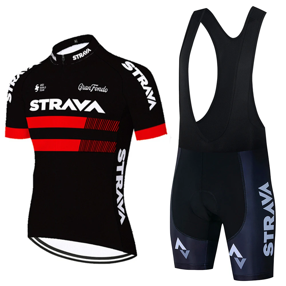 2023 Strava Cycling Jersey Set Summer Cycling Clothing MTB Bike Clothes ...
