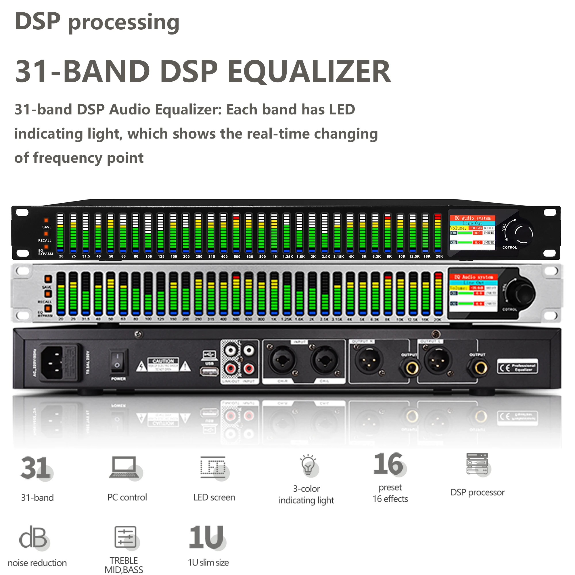 Paulkitson-DSP-Audio-Equalizer-Equalizador-Digital-Profissional ...