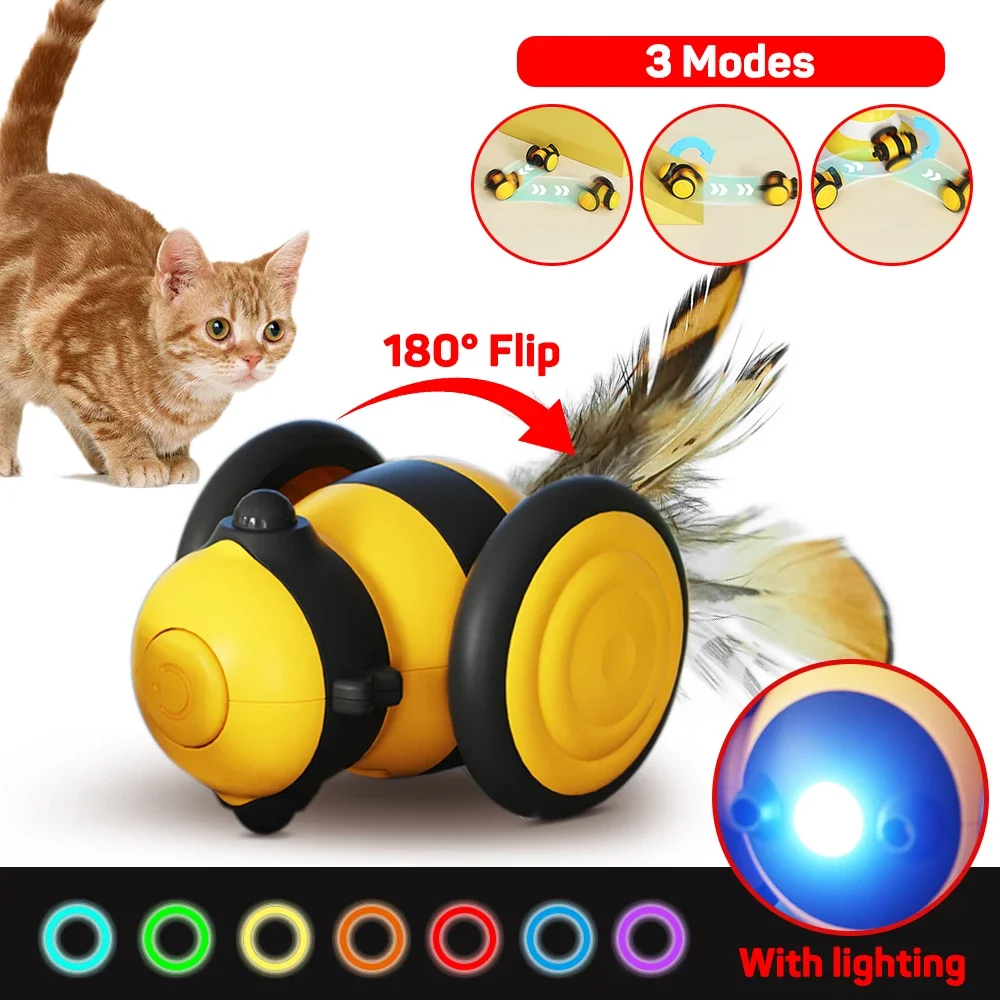 Upgrade-Smart-Cat-Toy-Car-Automatic-Moving-Interactive-Puzzle-Pet-Toys ...
