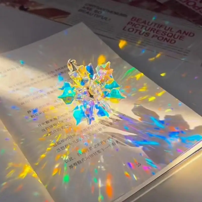 Creative-streamer-snowflake-crystal-rose-sun-catcher-pendant-table ...