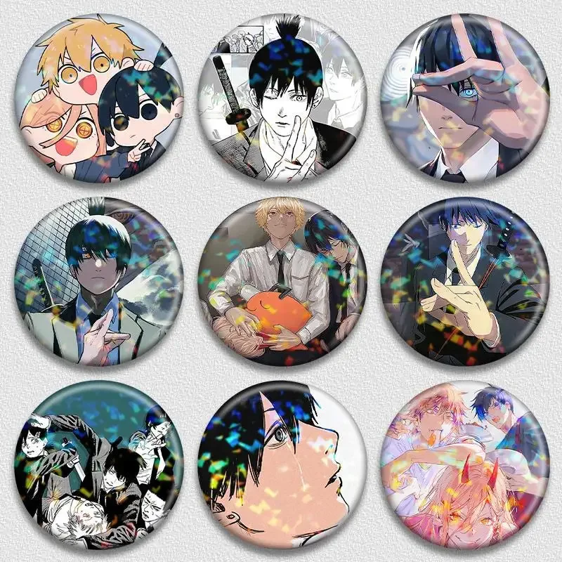 5-8cm-Anime-Popular-Round-Brooches-Denji-Pochita-Hayakawa-Aki-Figure ...