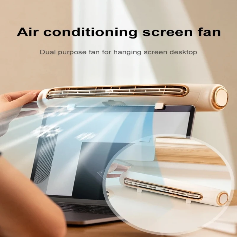 4000mAh-Screen-Hanging-Fan-Vertical-Dual-Use-Fan-Mini-Infinitely ...