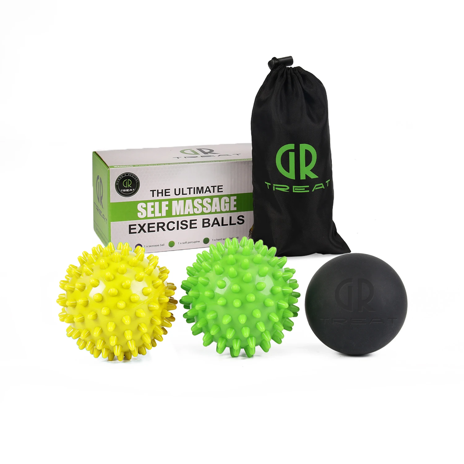 Massage Ball 3-piece Hedgehog Ball Yoga Massage Ball Fitness Fascia ...