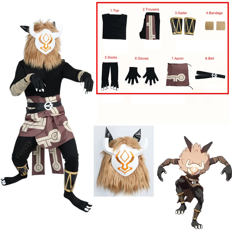 Game-Genshin-Impact-Cosplay-Costume-Hilichurl-Cosplay-Halloween-Dress ...