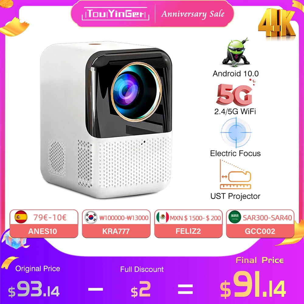 Touyinger-ET31-Pro-Android-Beam-Projector-Portable-projectors-for-Movies-Mini-Short-Focus-Home ...