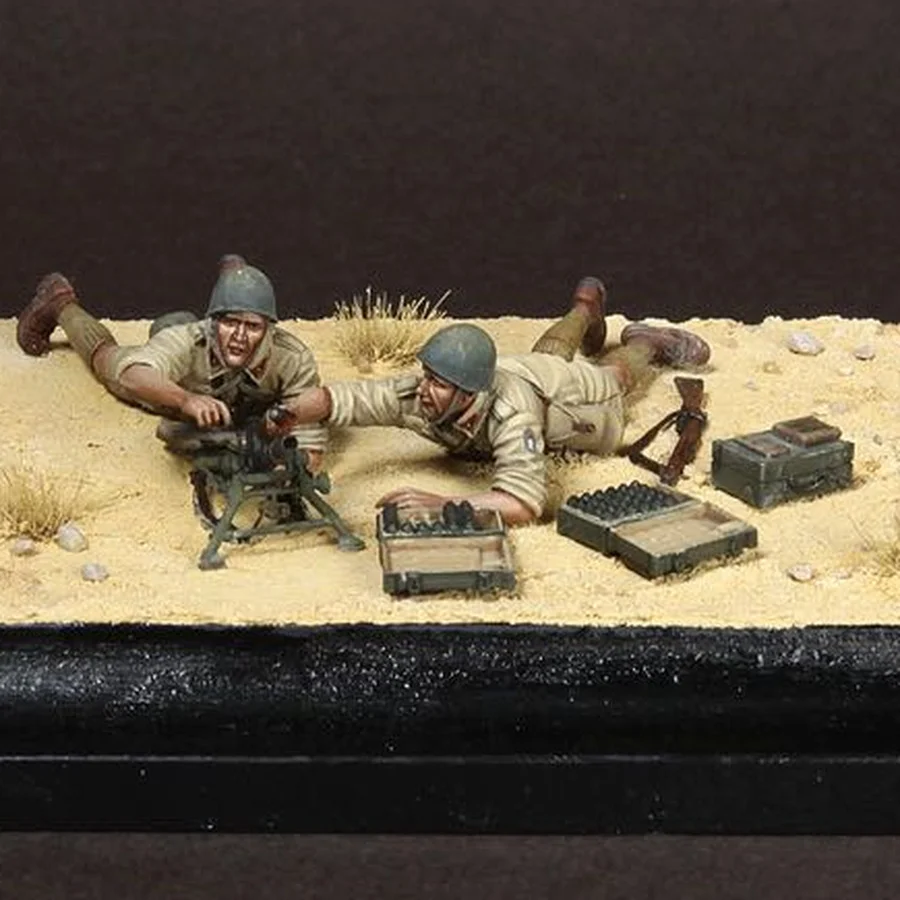 1/35 Scale Resin Figure Model Kit Scene Italian 45mm Mortar Squad North ...