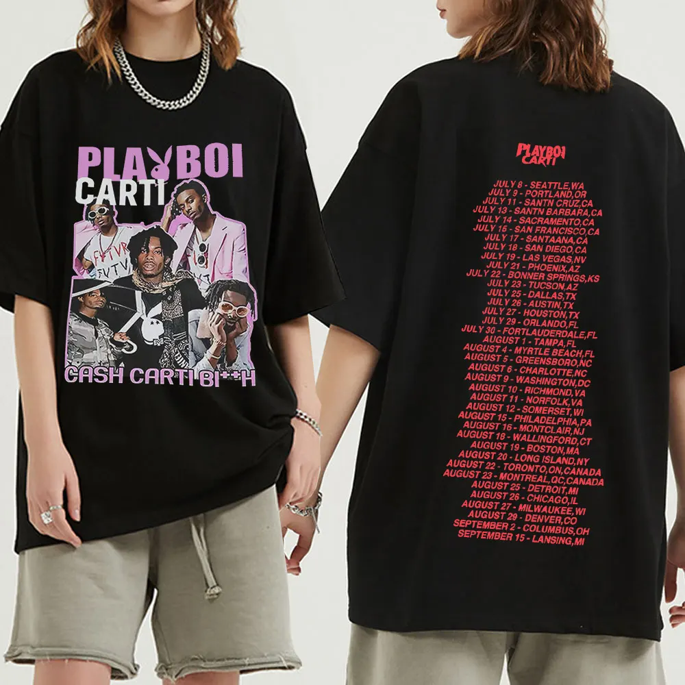 Rapper Playboi Carti Graphic Fashion Print T-Shirt Men T