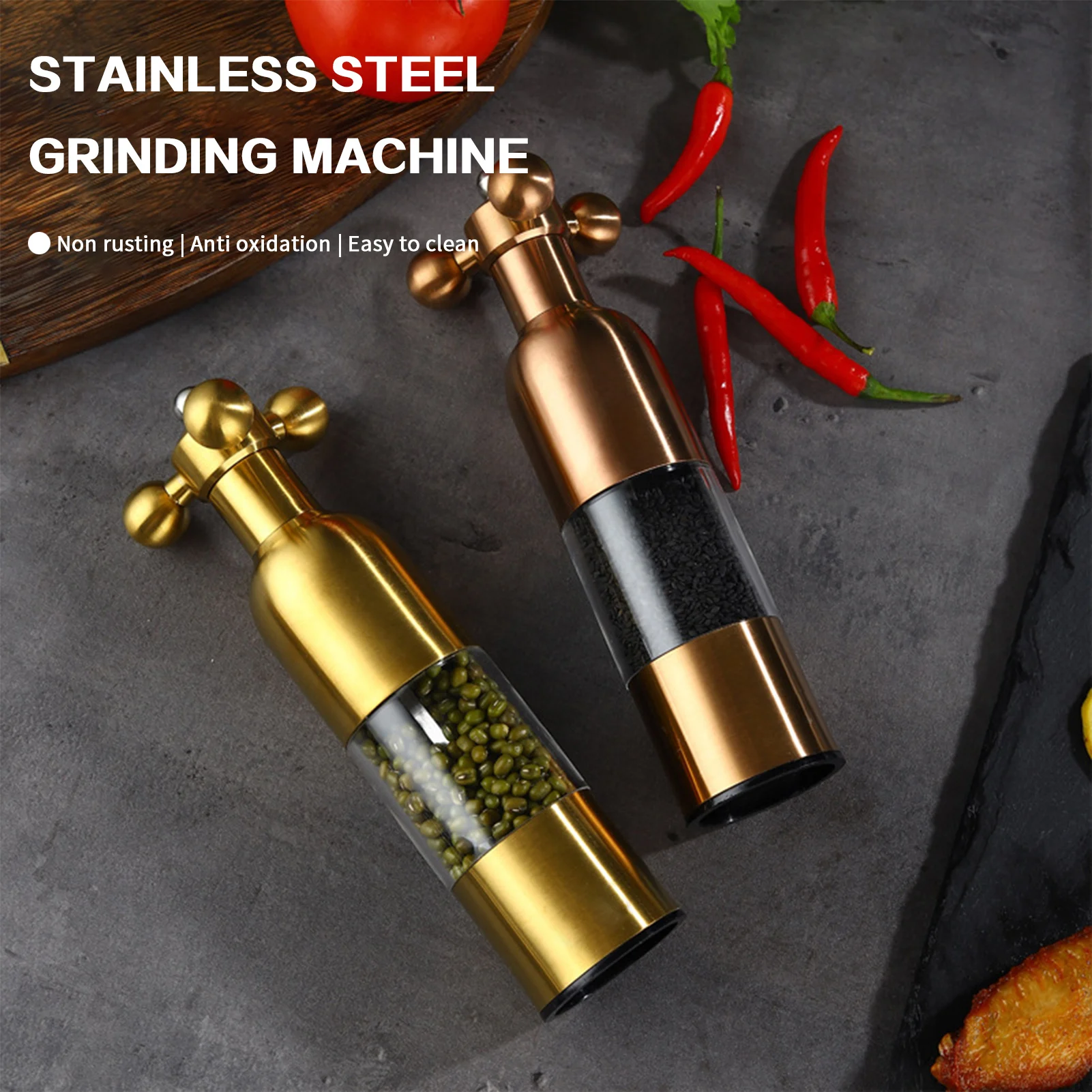 304-Stainless-Steel-Pepper-Grinder-Kitchen-Utensils-Sea-Salt-Pepper ...