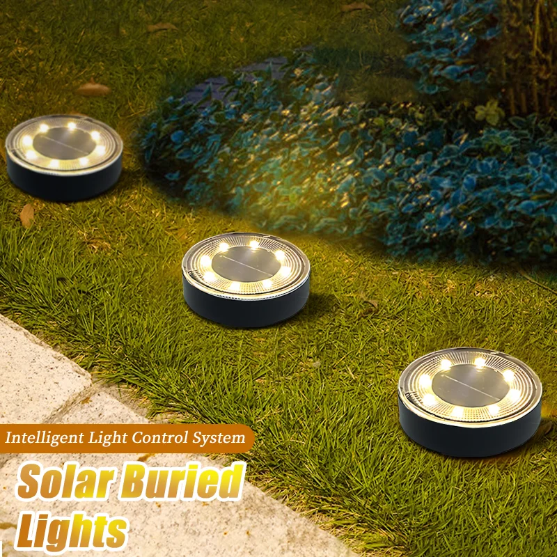 Waterproof LED Outdoor Solar Power Ground Light Solar Path Deck Light ...