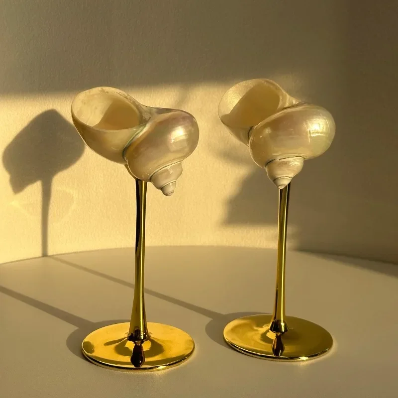 Handmade-Natural-Conch-Shell-Wine-Glass-Cups-with-Creative-Niche-Design ...