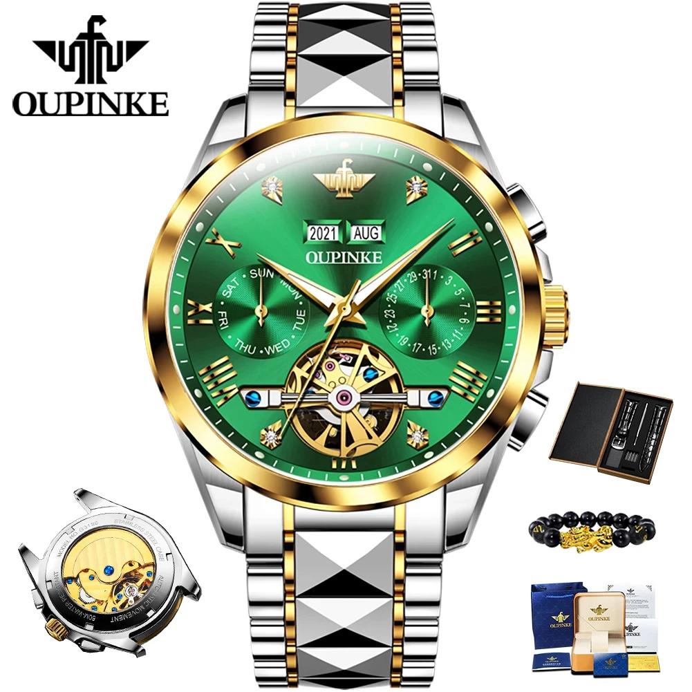 Oupinke Original Watch For Men Automatic Mechanical Watches Waterproof ...