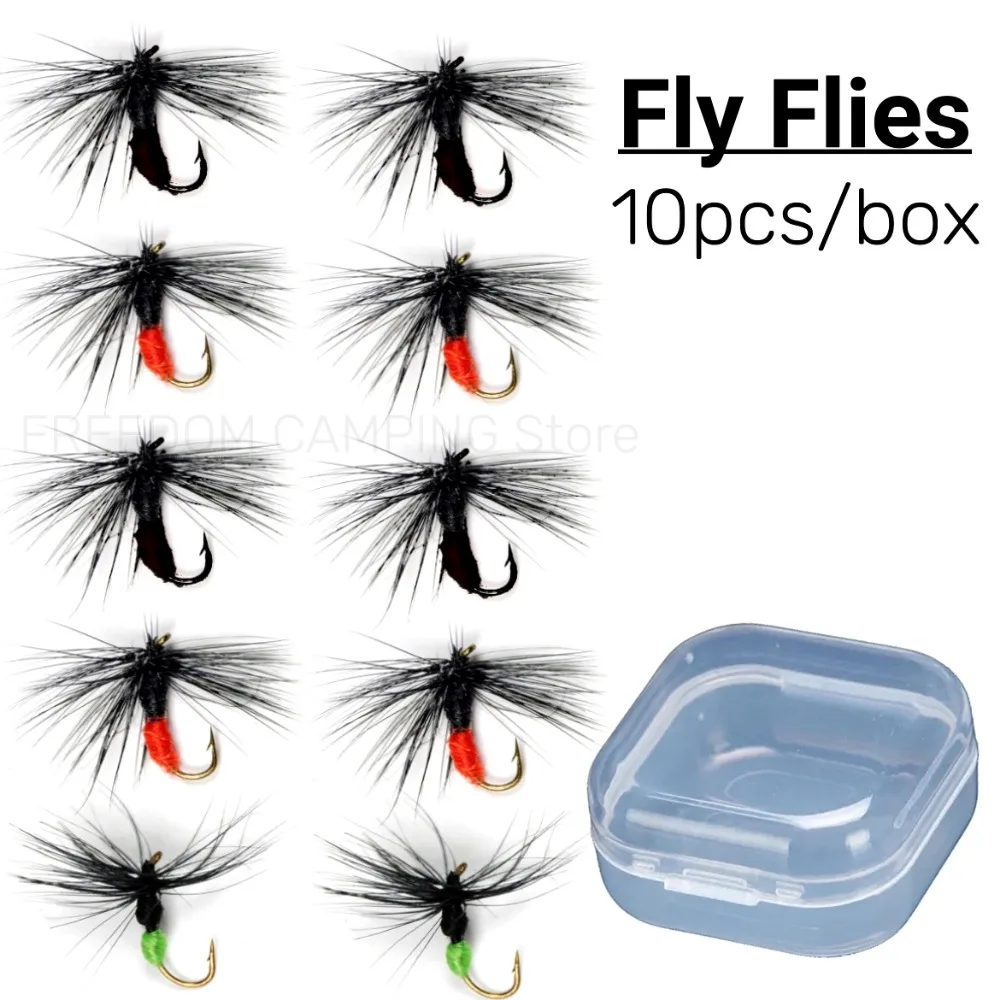 10Pcs-Fishing-Lure-Butter-fly-Insects-Different-Style-Salmon-Flies ...