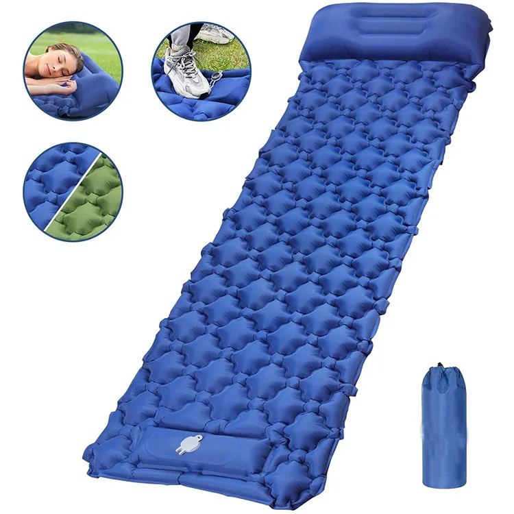 Outdoor-Camping-Hiking-Inflatable-Mattress-Sleeping-Pad-With-Pillows ...