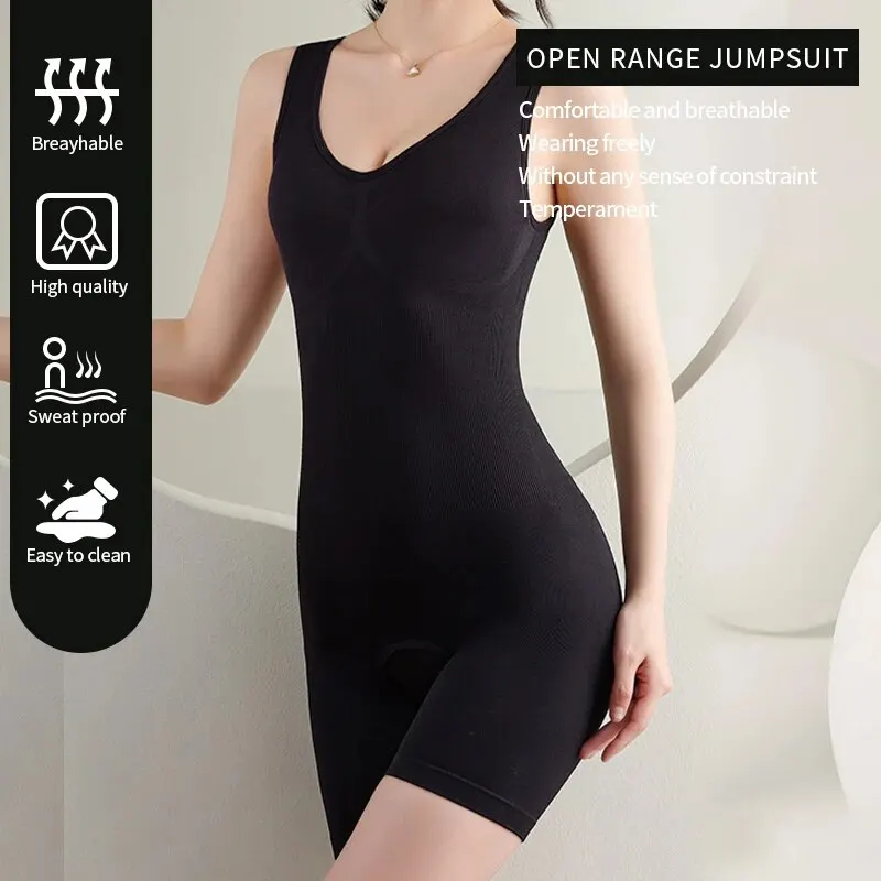 Women-Shapewear-Full-Body-Shaping-Underwear-Bodysuit-Open-Crotch-Corset ...