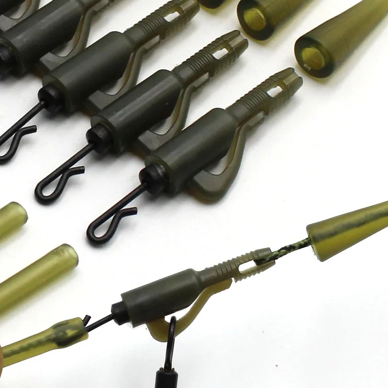 Carp Fishing Accessories Kit QC Hybrid Lead Clips with Tail Rubber Cone ...