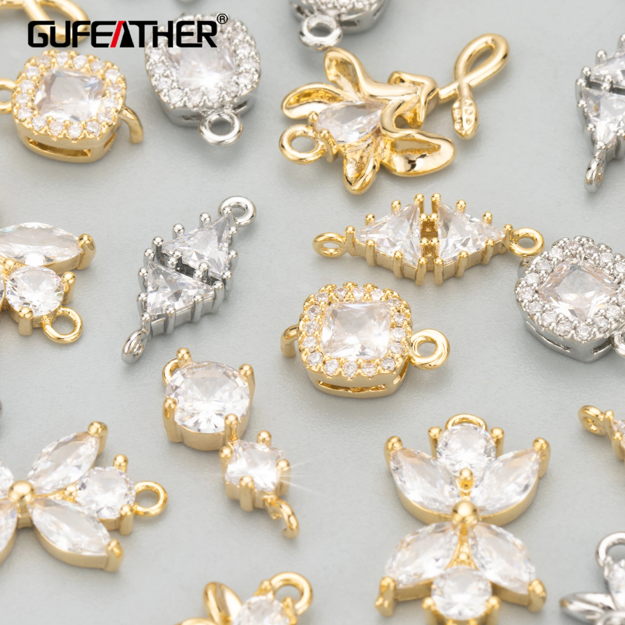 GUFEATHER-Accesorios-de-joyer-a-MC73-chapado-en-rodio-de-oro-de-18k-sin ...