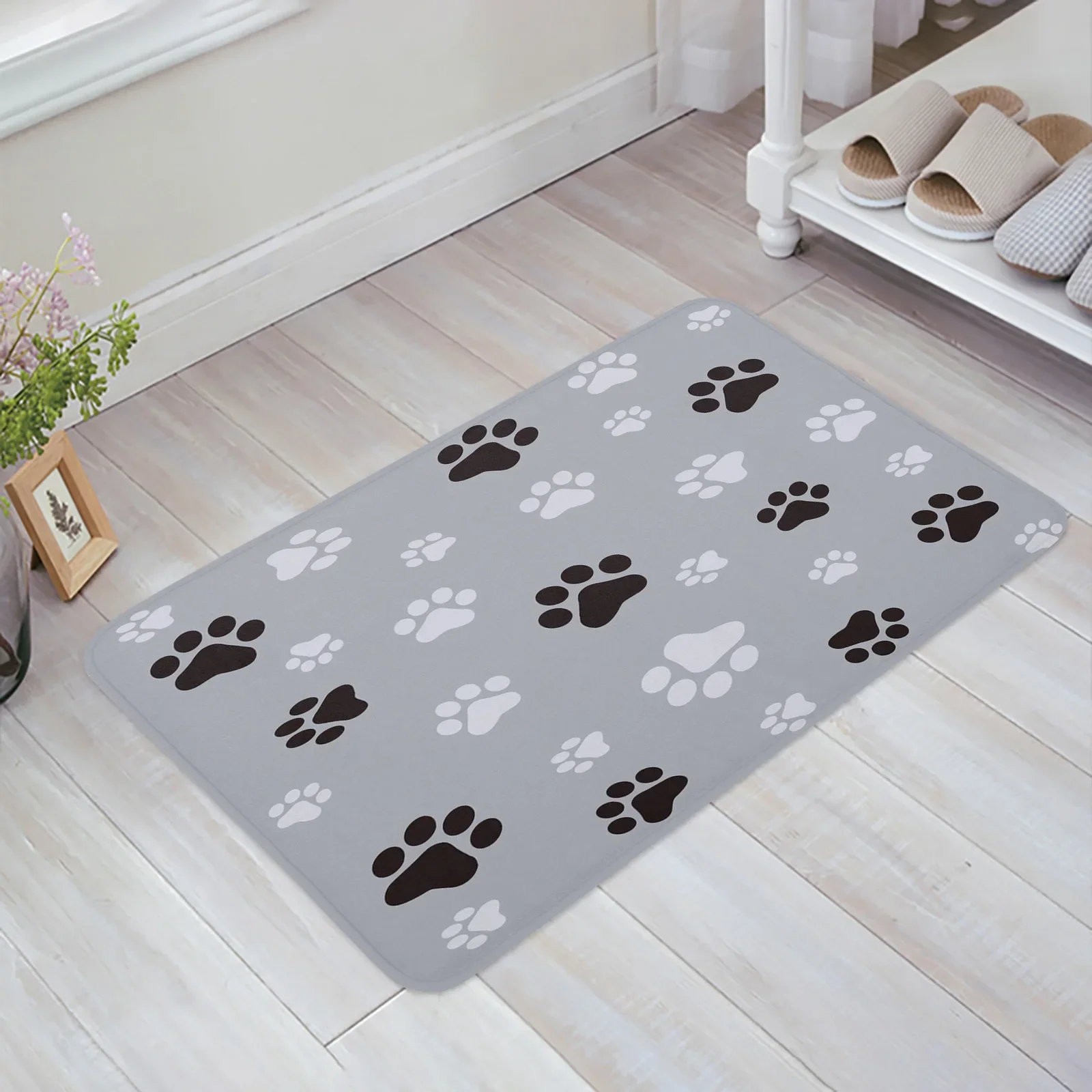 Grey-Dog-Paw-Footprint-Art-Floor-Mat-Entrance-Door-Mat-Living-Room ...