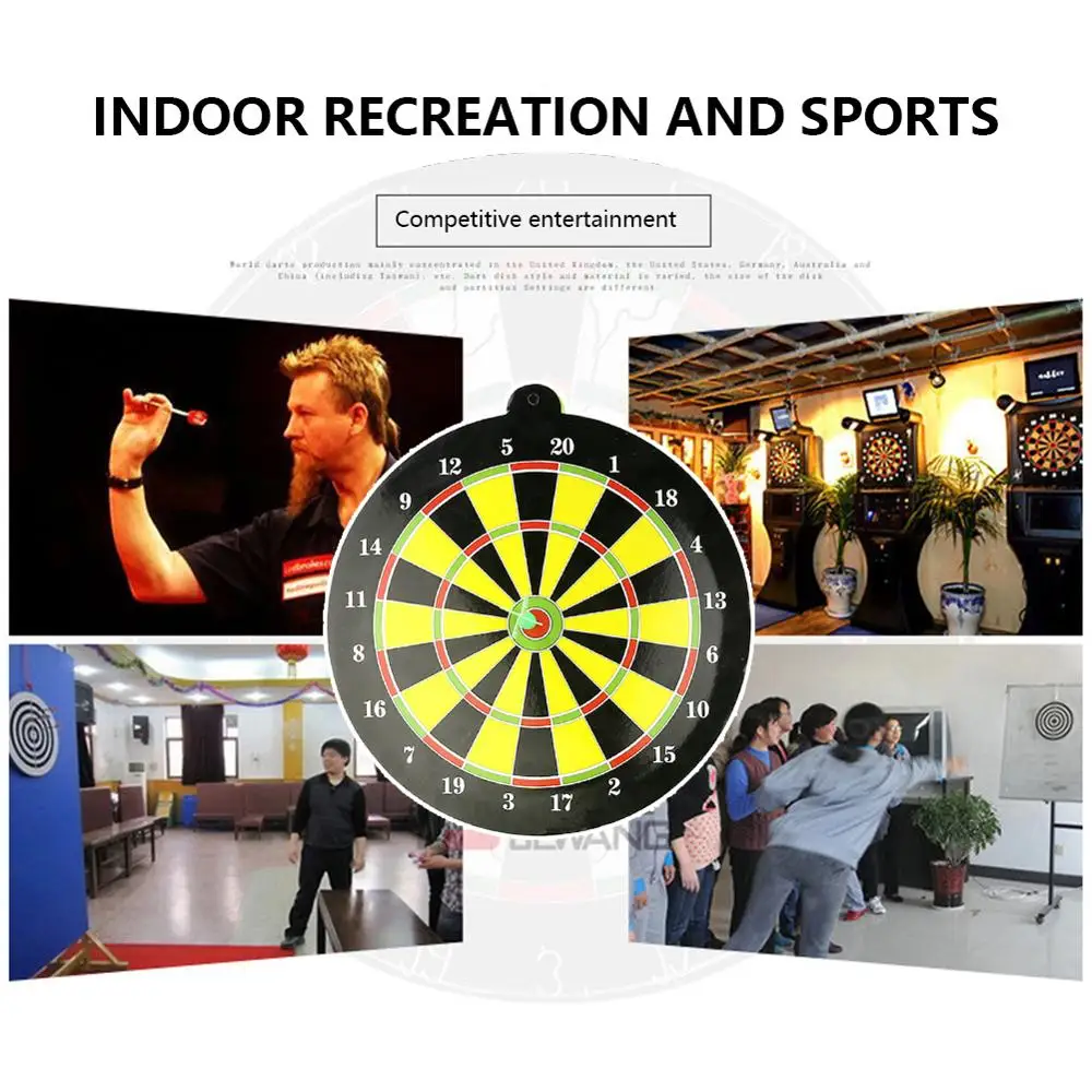 Indoor or Outdoor Game 24.5cm Magnetic Dartboard Sets Safety Dart Board ...