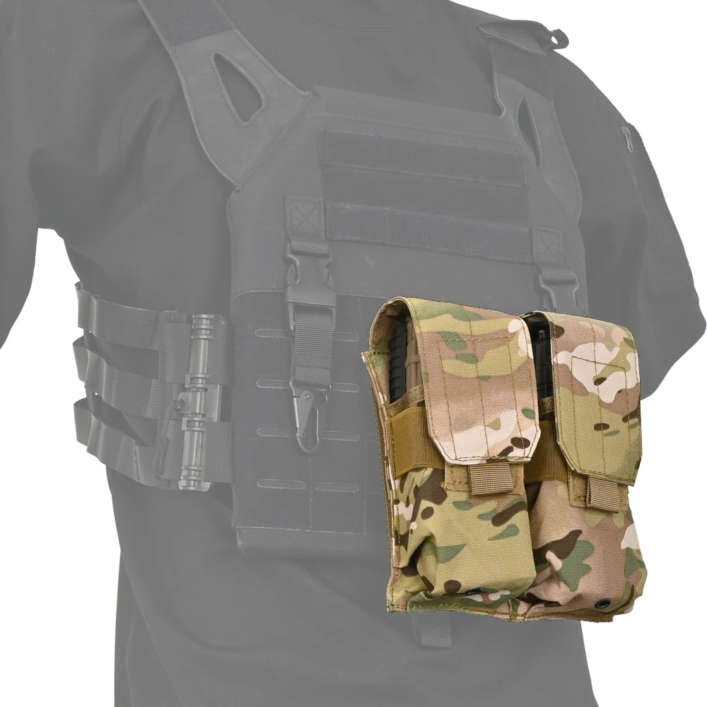 Tactical-Molle-Double-Magazine-Pouch-Rifle-Airsoft-Paintball-Shooting ...