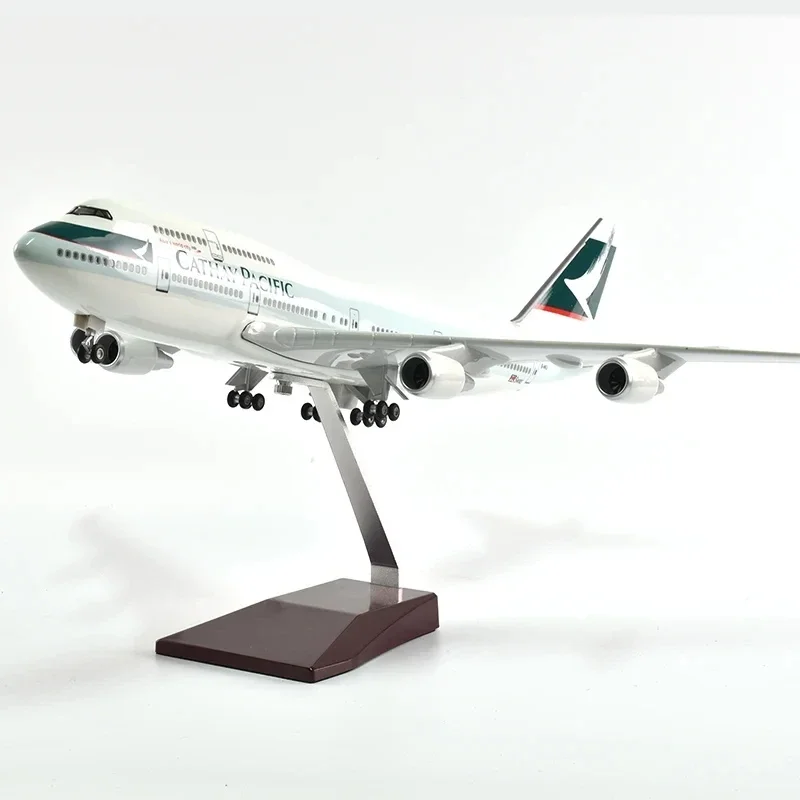 Scale Cathay Pacific Boeing 747 Plane 46cm 1/160 Model Airplane Model ...