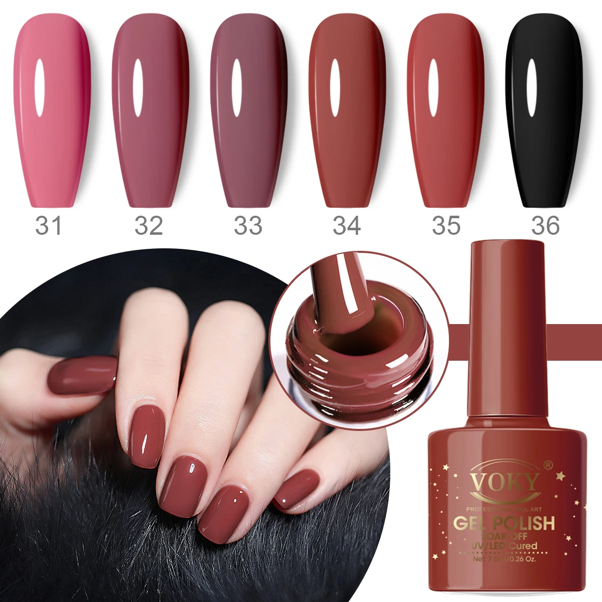 VOKY-7-5ml-New-Dark-red-Black-Rock-Wind-Gel-Nail-Polish-Spring-Summer ...