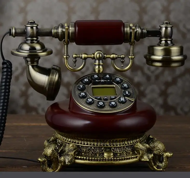 Telefone antigo da forma do vintage telefone doméstico cabido americano ...