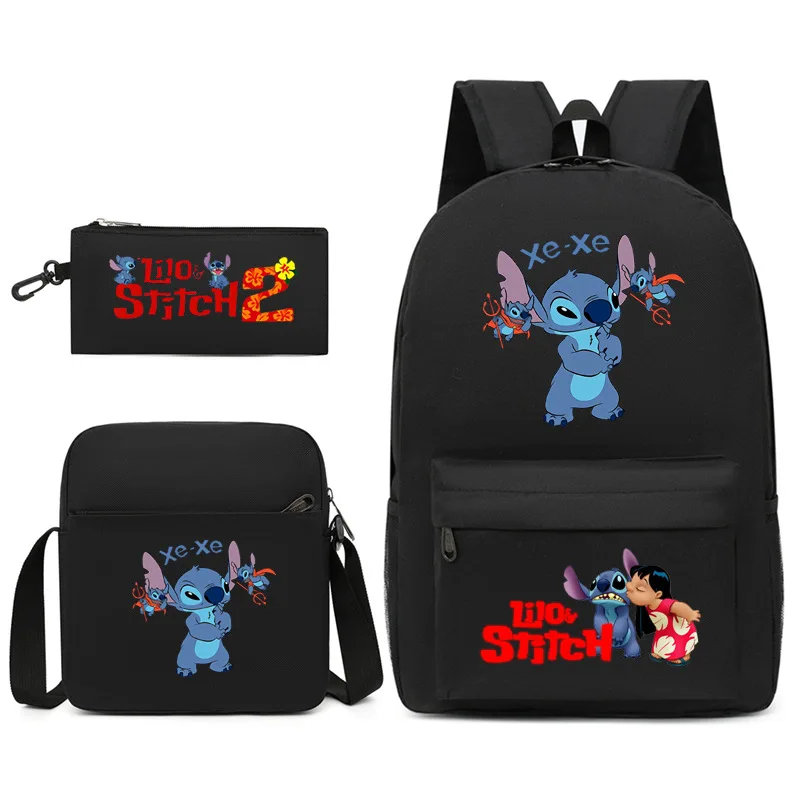 Disney-Mochilas escolares de Lilo y Stitch para niños, morral de viaje ...