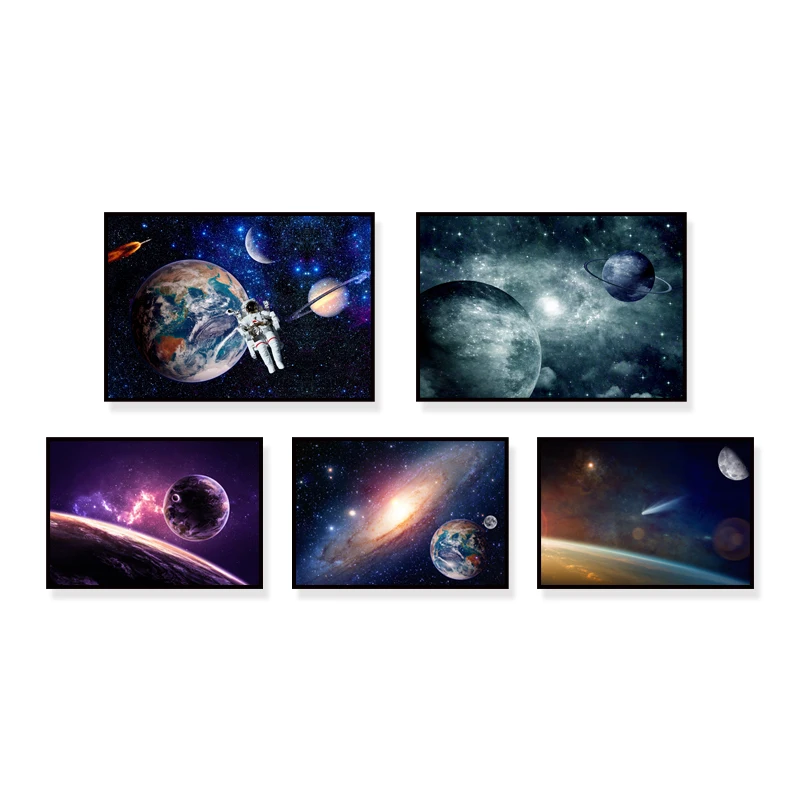 Universe Galaxy Planets Astronaut Stars