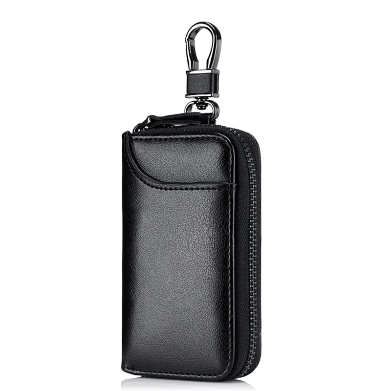Leather-Keychain-Men-Women-Key-Holder-Organizer-Pouch-PU-Case-Split-Car ...
