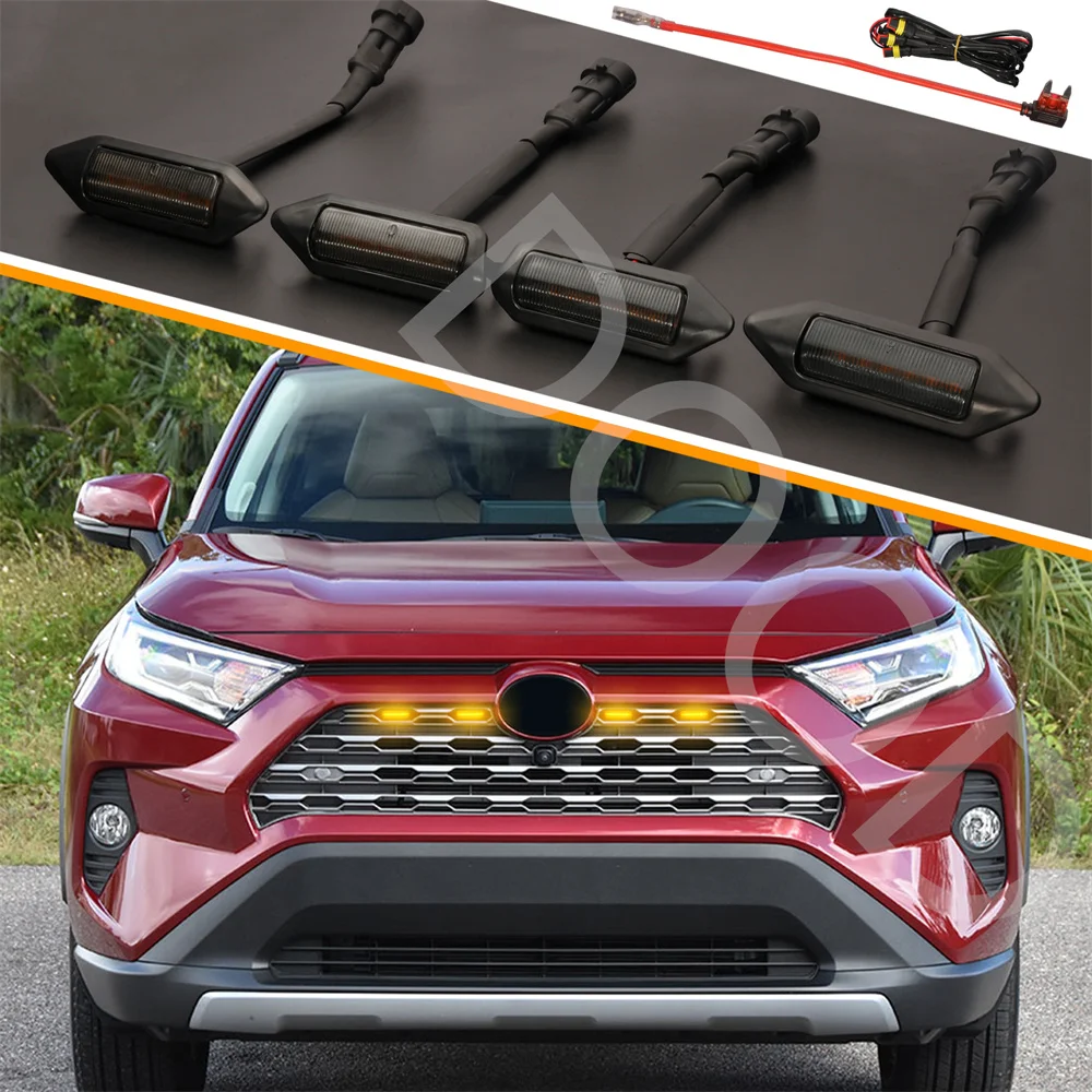 2020 2021 RAV4 Grills Day Lights Fit For Rav-4 Grills Signal Fog Lights ...