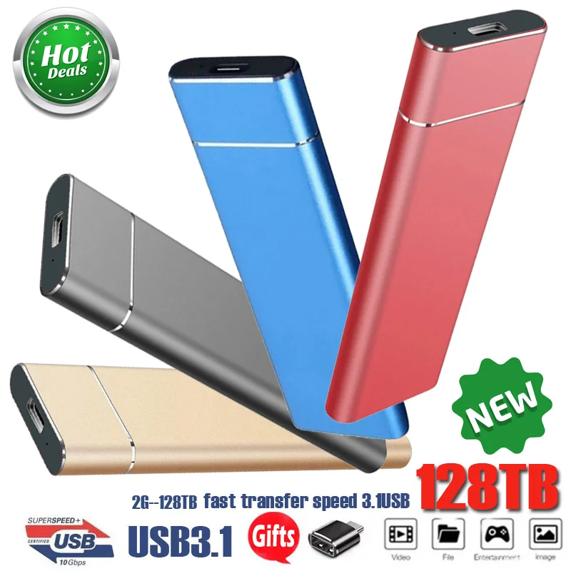 Nouveau Usb-c Mini Flash Solid State Drive Disque Dur Externe Hd Ssd ...