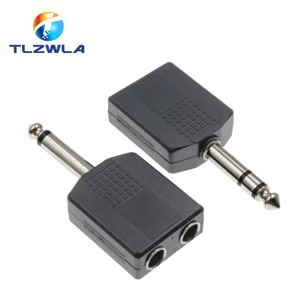 2PCS-1-4-Mono-Stereo-Audio-Jack-Plug-Adapter-Male-to-Female-6-35MM-6 ...