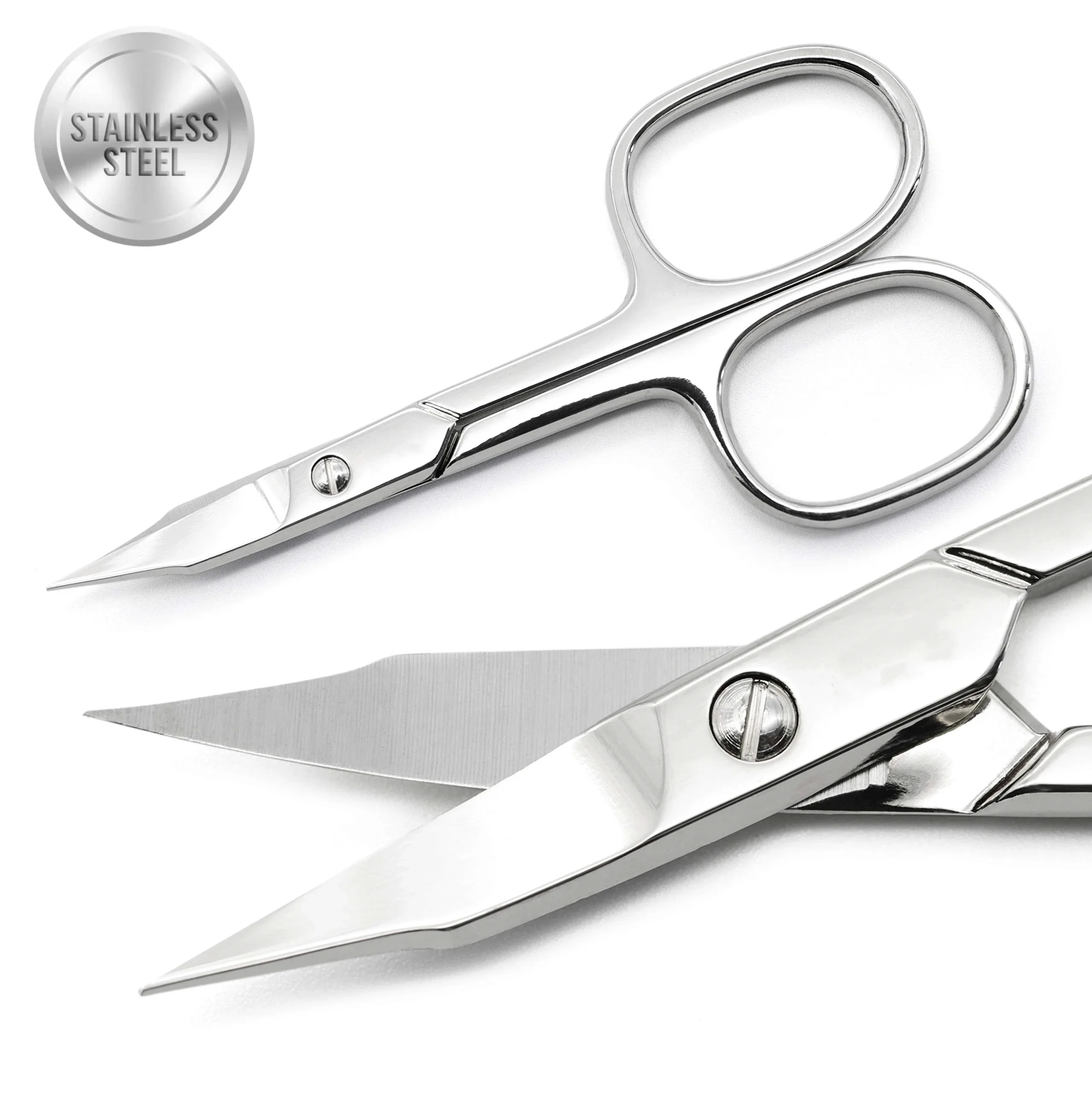 Nail-Scissors-Sharp-Curved-Blade-Stainless-Steel-Manicure-Cuticle ...