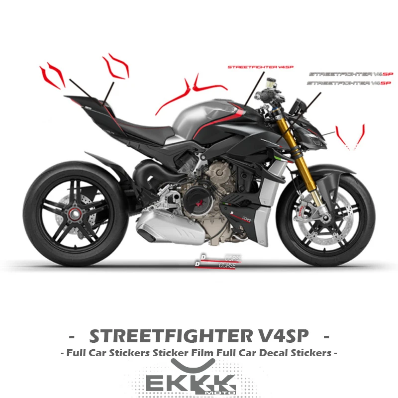 For DUCATI STREETFIGHTER V4SP V4 V4S V4R Street Fighter Red Line Prints ...
