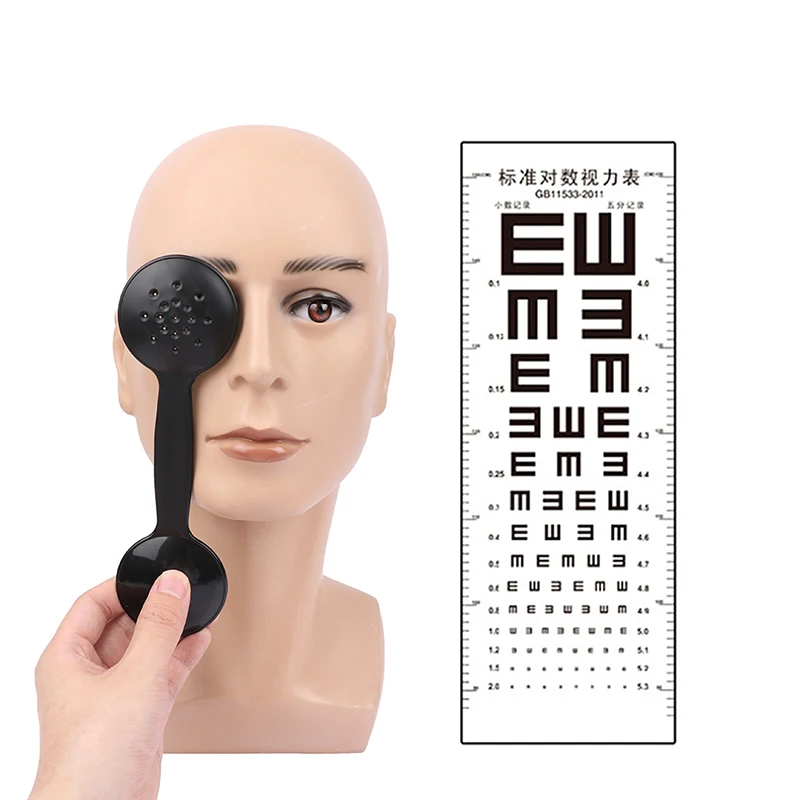 Double-Head-Eye-Occluder-Handheld-Plastic-Block-Plate-Optometry-Tool ...