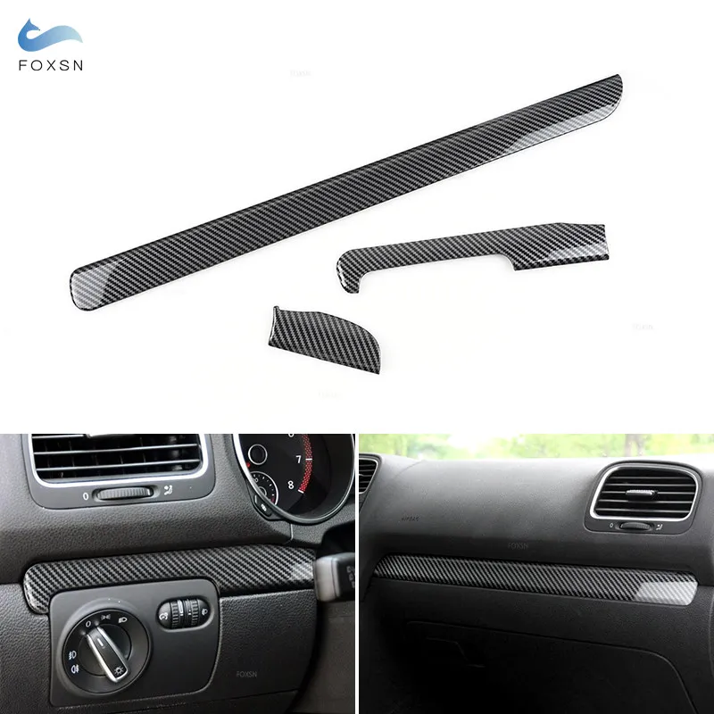 ABS Carbon Fiber Texture Car Styling Center Control Dashboard Passenger ...