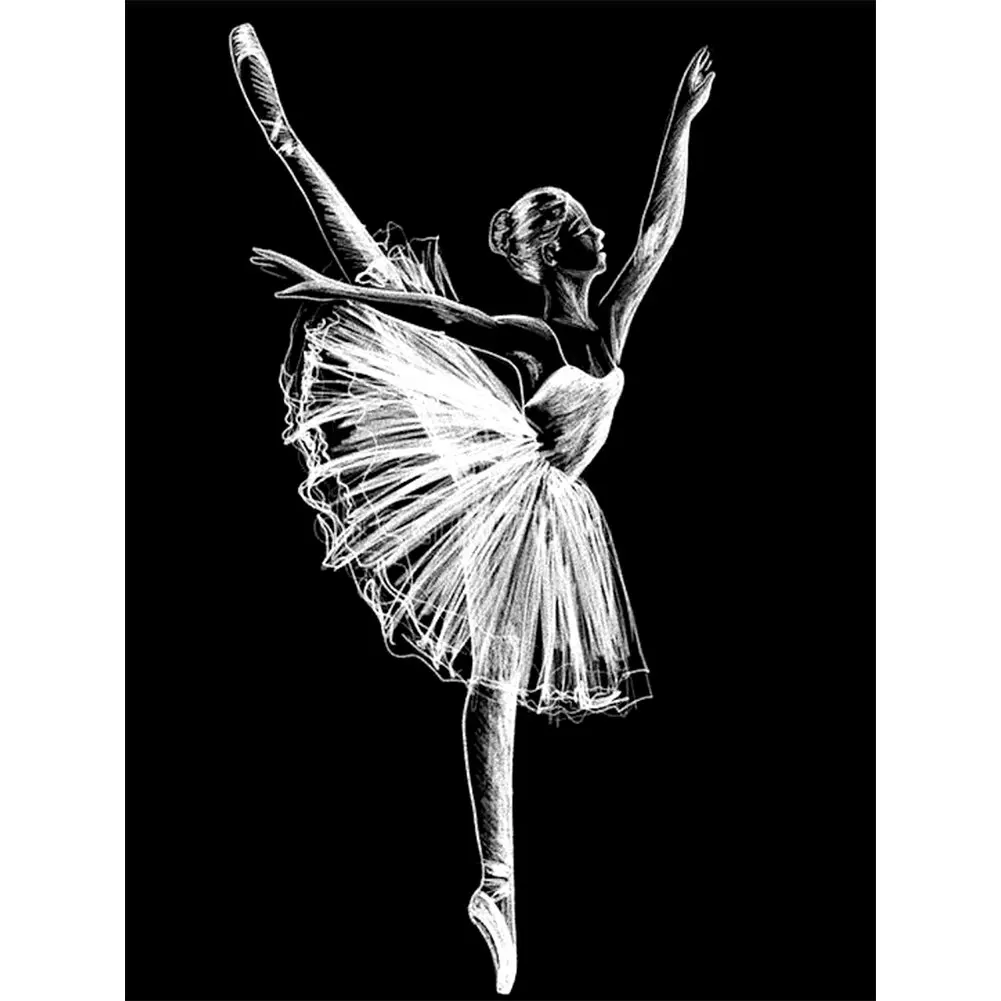 Ballet Black And White Drawing