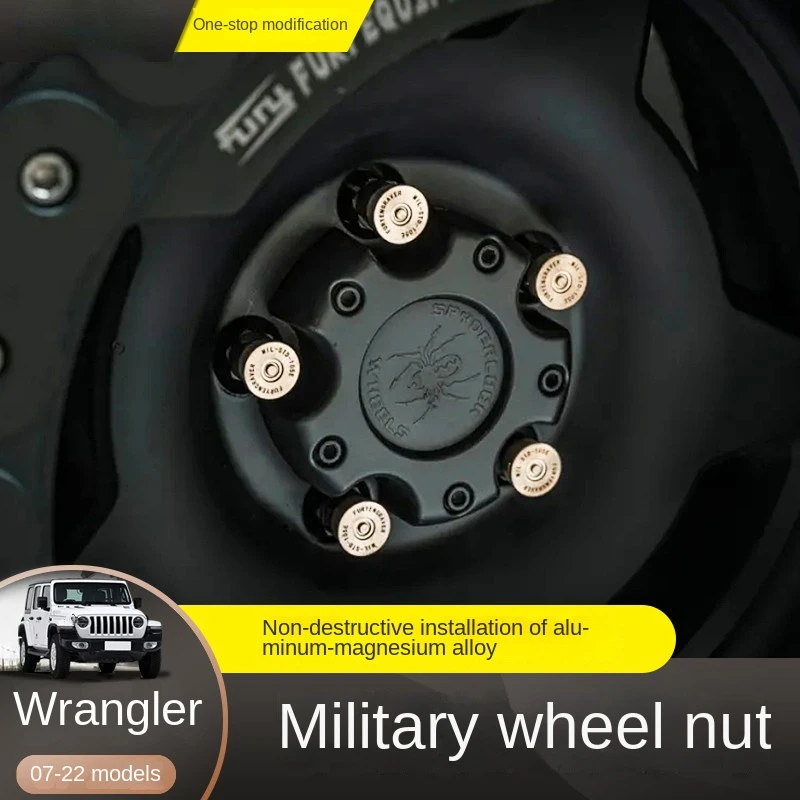 For Jeep Wrangler Fury Wheel Hub Nut Military Version Jkjl Modification Screw Stainless Steel ...