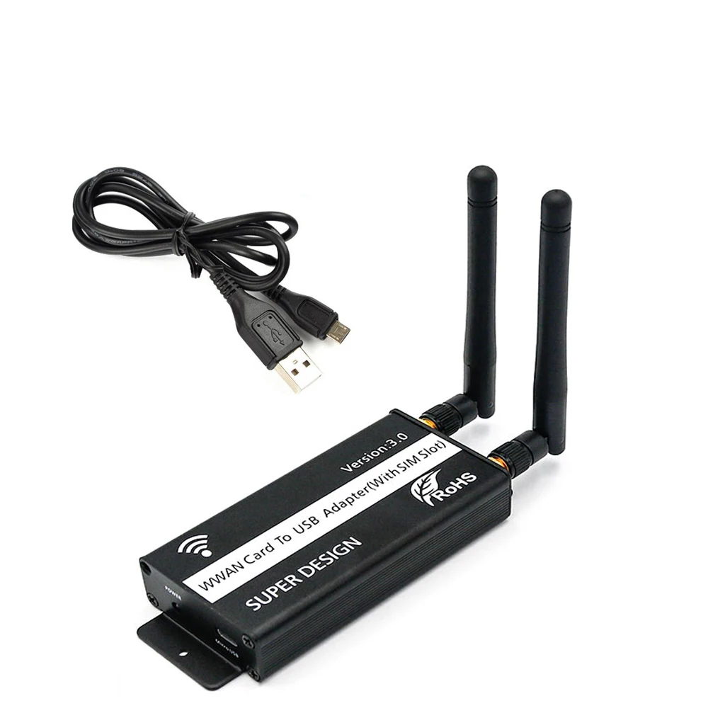 WWAN-card-to-USB-adapter-with-sim-slot-shell-case-enclose-housing-for ...